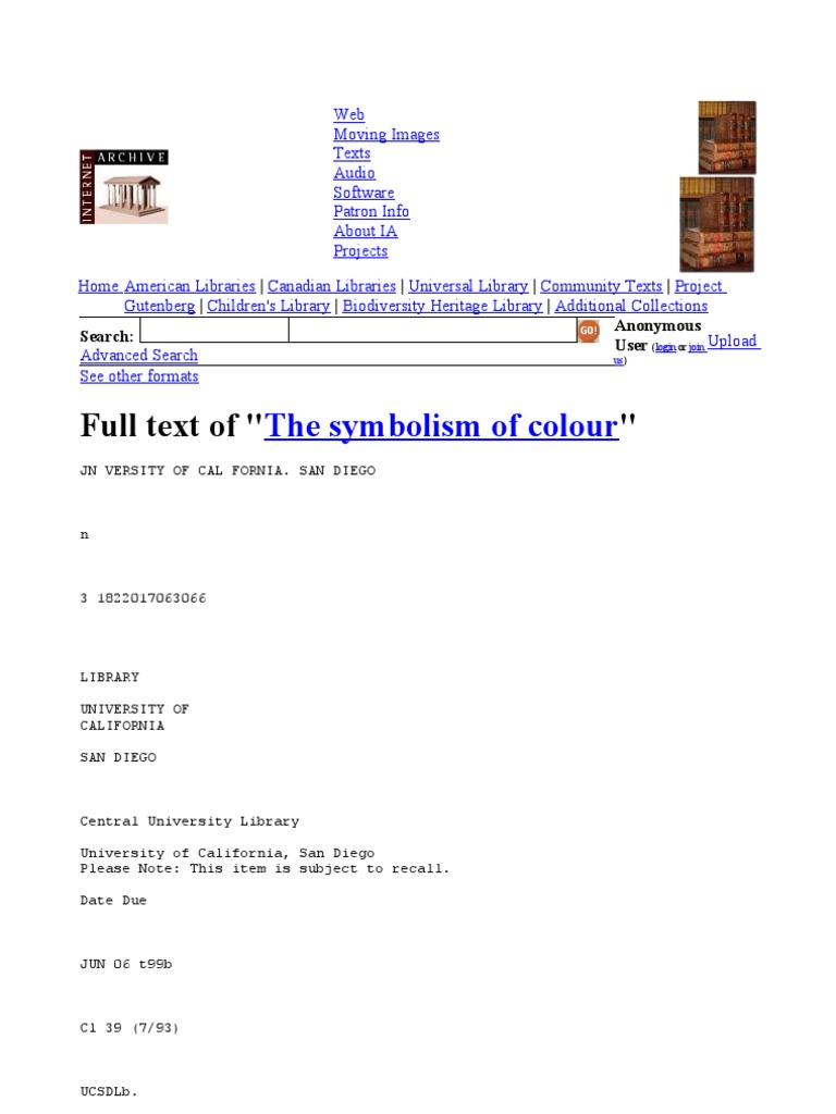 Full Text of " ": The Symbolism of Colour | PDF | Blue | Color