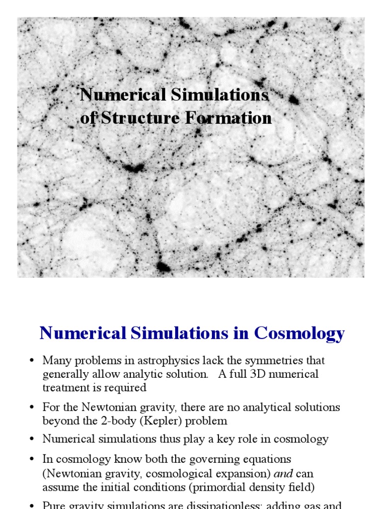 Numerical Simulations of Structure Formation | PDF | Galaxy | Stars