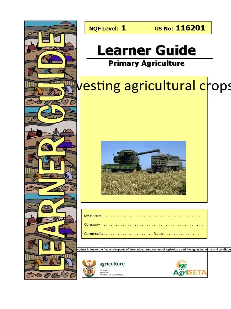 Harvesting Agricultural Crops: Learner Guide | PDF | Vegetables | Maize