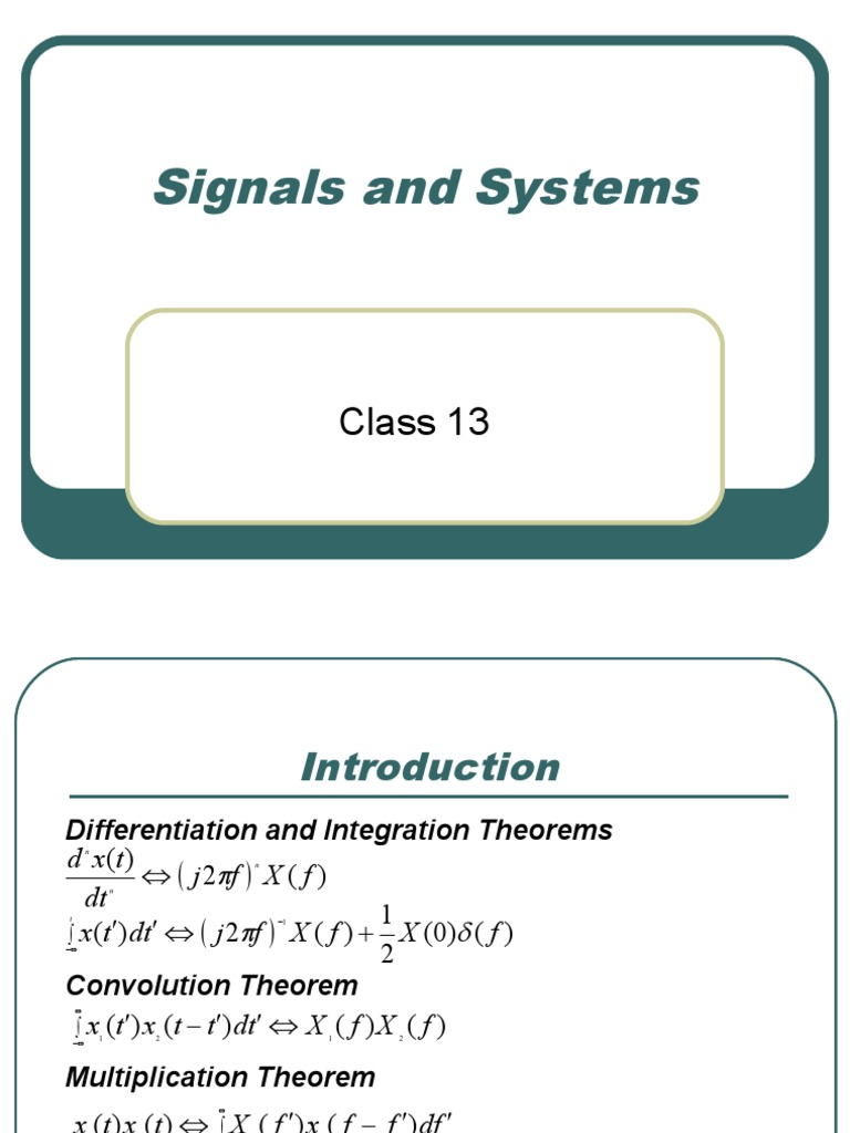 Signals and Systems Class 12 | PDF | Convolution | Telecommunications Engineering