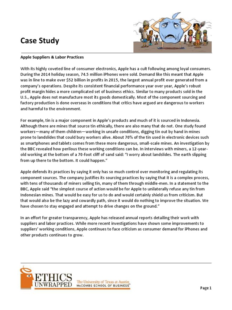 Case Study: Apple Suppliers & Labor Practices | PDF | Apple Inc ...