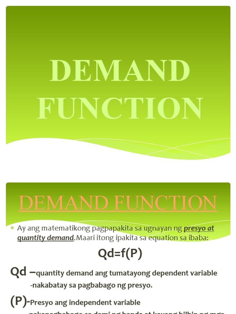 Demand Function | PDF