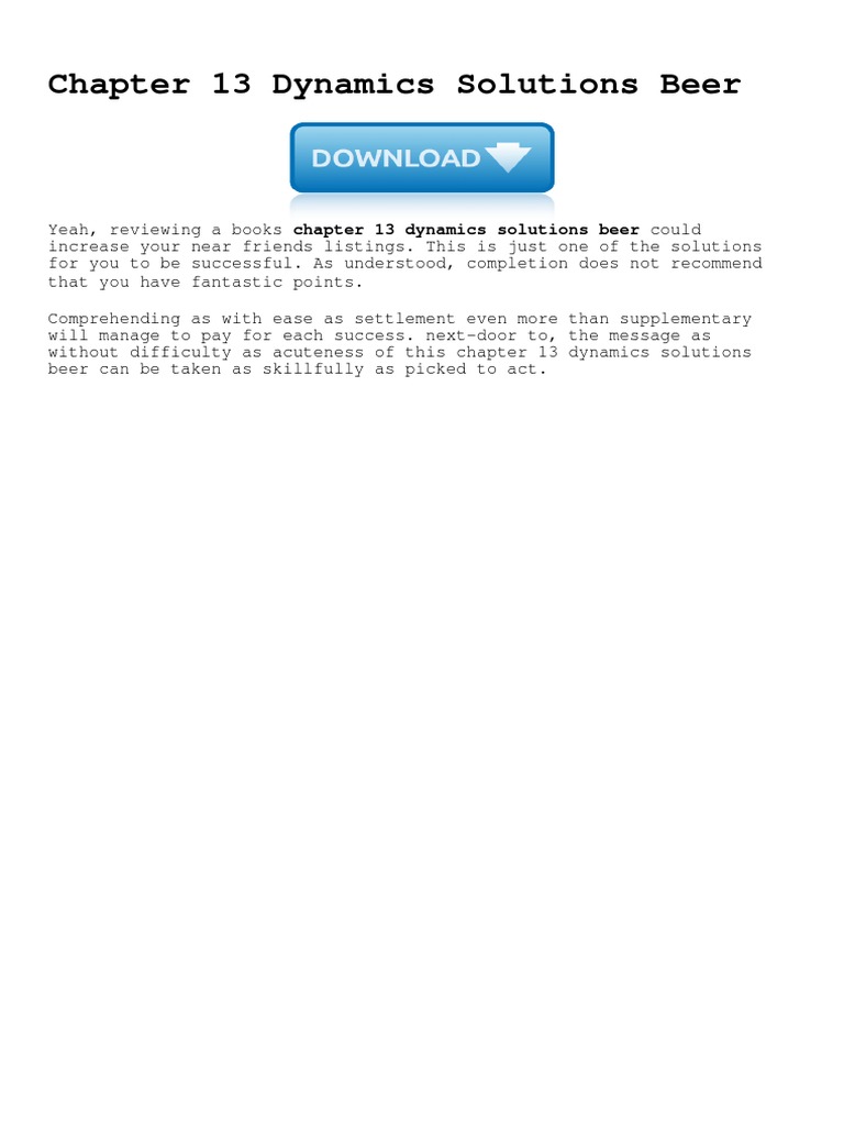 Chapter 13 Dynamics Solutions Beer | PDF