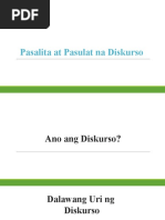 Pagkakaiba NG Pasalita at Pasulat Na Diskurso | PDF