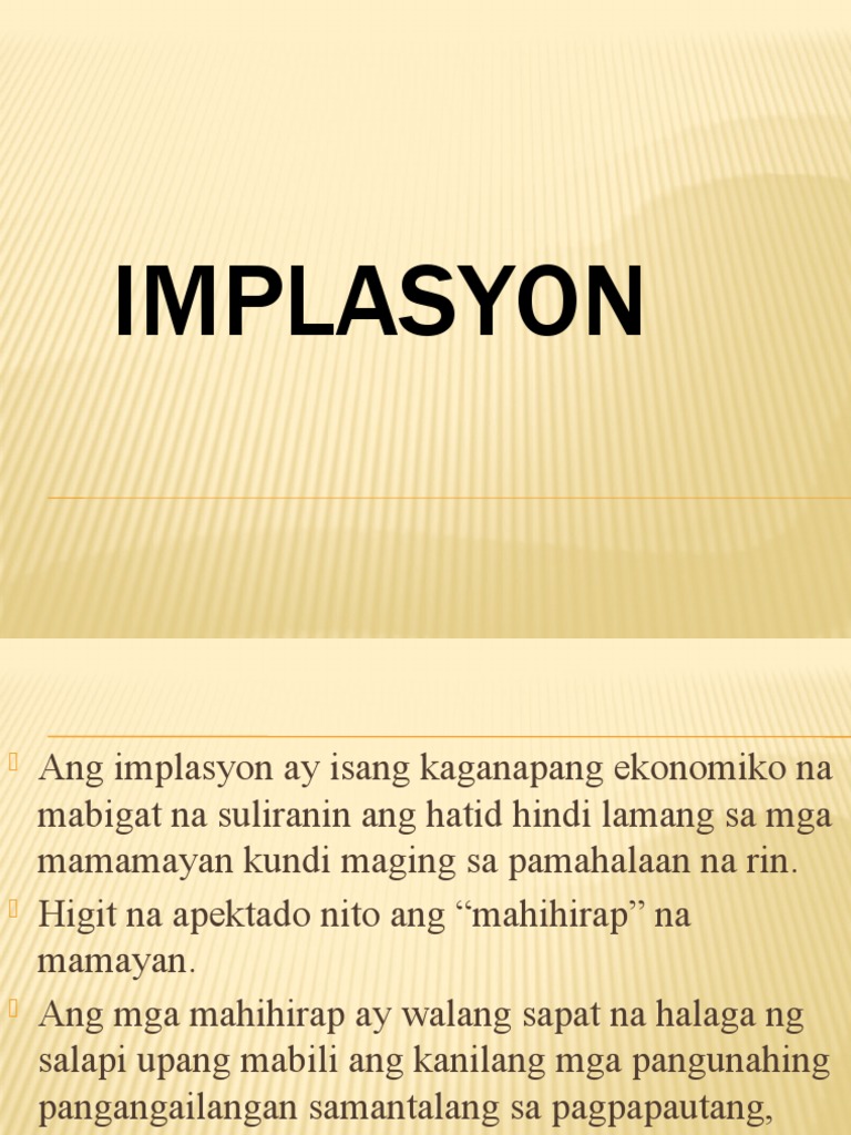 Implasyon | PDF