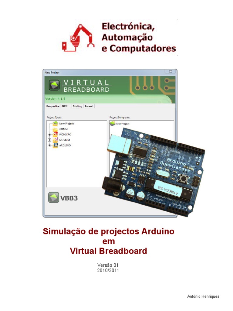 Arduino - Simulação em Virtual Breadboard | PDF