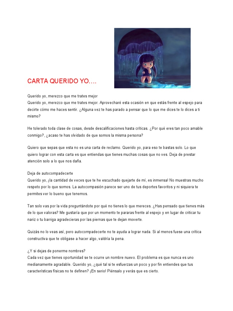 Carta Querido Yo Pdf