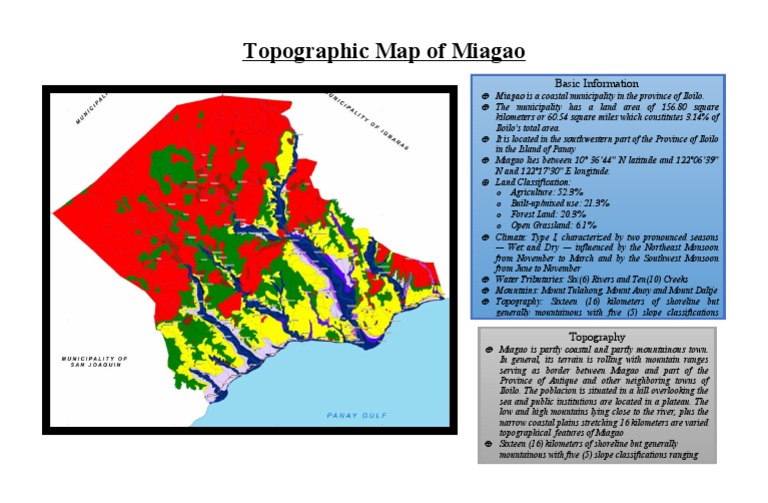 Topographic Map of Miagao | PDF