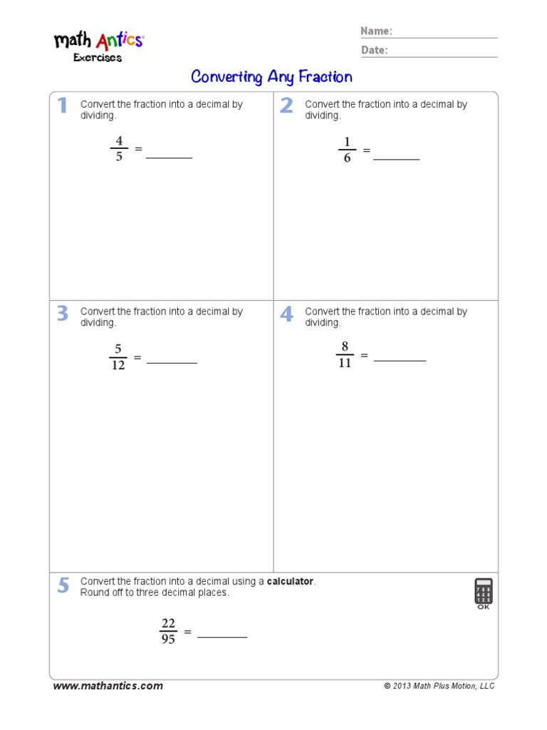 07 Converting Fraction | PDF