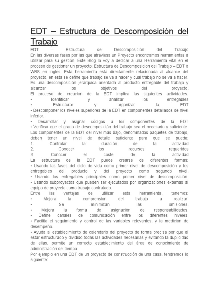 EDT Ejemplos | PDF | Software | Informática