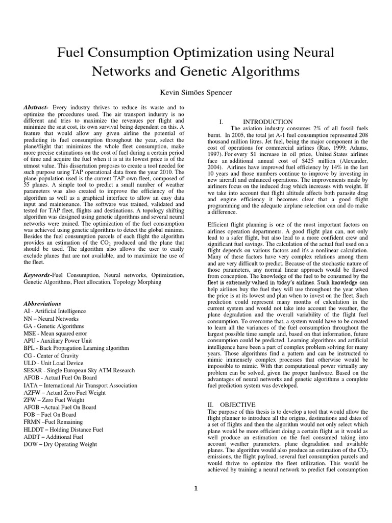 Fuel Consumption Optimization Using Neural Networks and Genetic ...