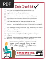 Year 7 Textiles Safety Guidelines | PDF | Sewing Machine | Textiles