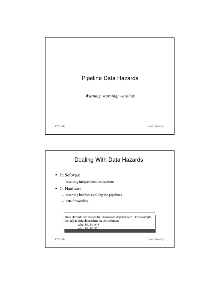 Managing Pipeline Data Hazards | PDF | Integrated Circuit | Computer ...