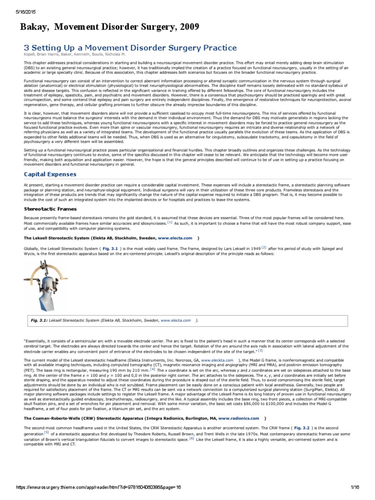 3 Setting Up A Movement Disorder Surgery Practice | PDF | Neurology ...