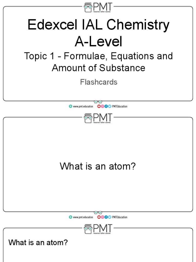 Edexcel A-Level Chemistry Flashcards | PDF | Molecules | Chemical Compounds