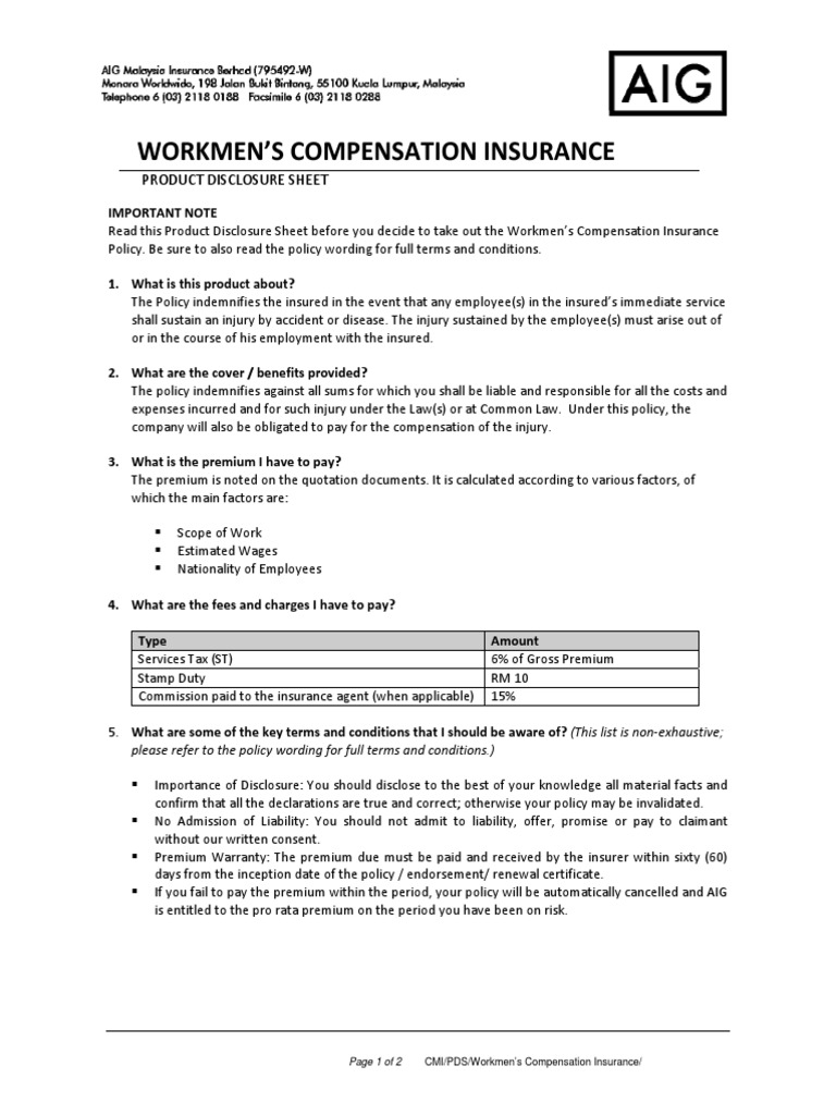 Workmen's Compensation Insurance Overview | PDF | Liability Insurance ...