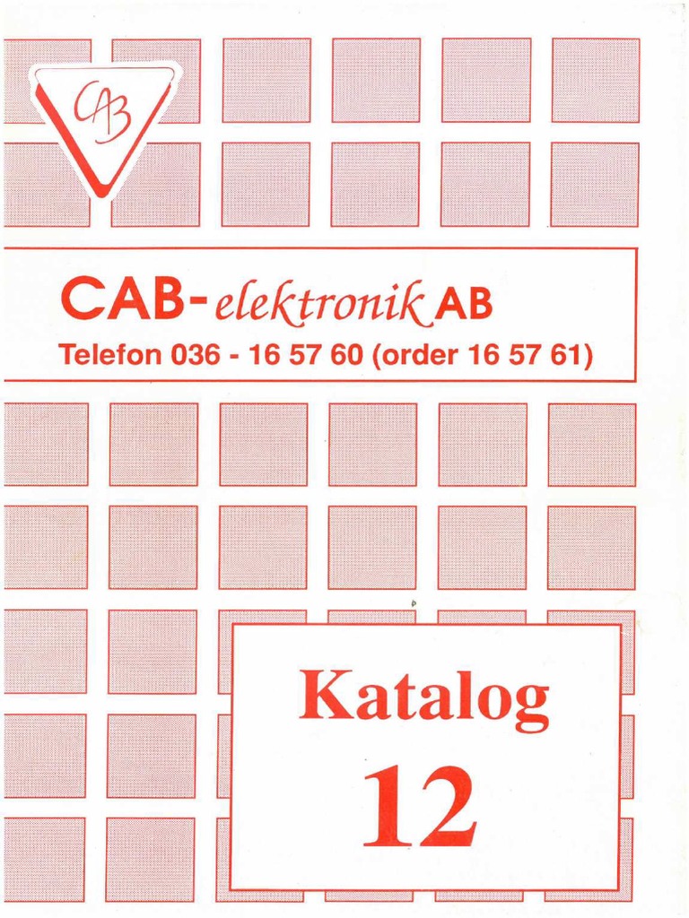 CAB Elektronik Katalog NR 12 | PDF