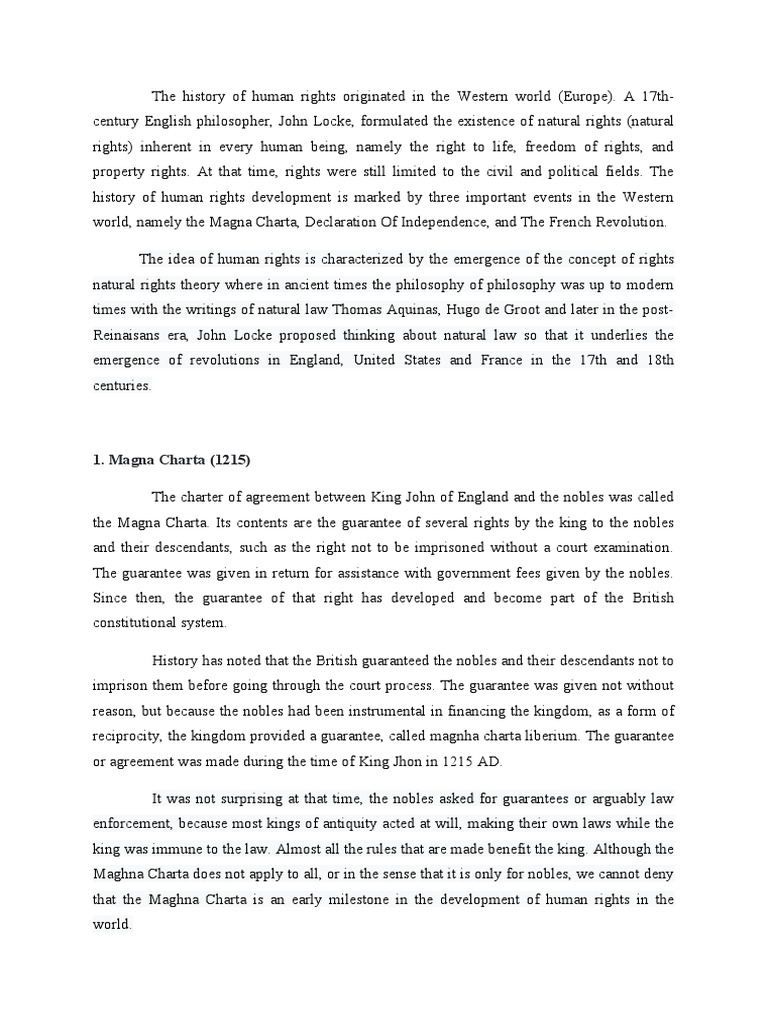 Key Milestones in Human Rights History | PDF | Human Rights | Rights