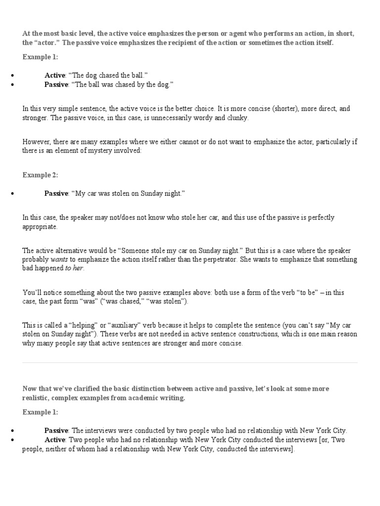 Active vs. Passive Voice Guide | PDF | Qualitative Research | Grammar
