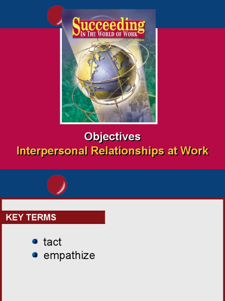 Interpersonal Work Relationships Guide | PDF | Interpersonal ...
