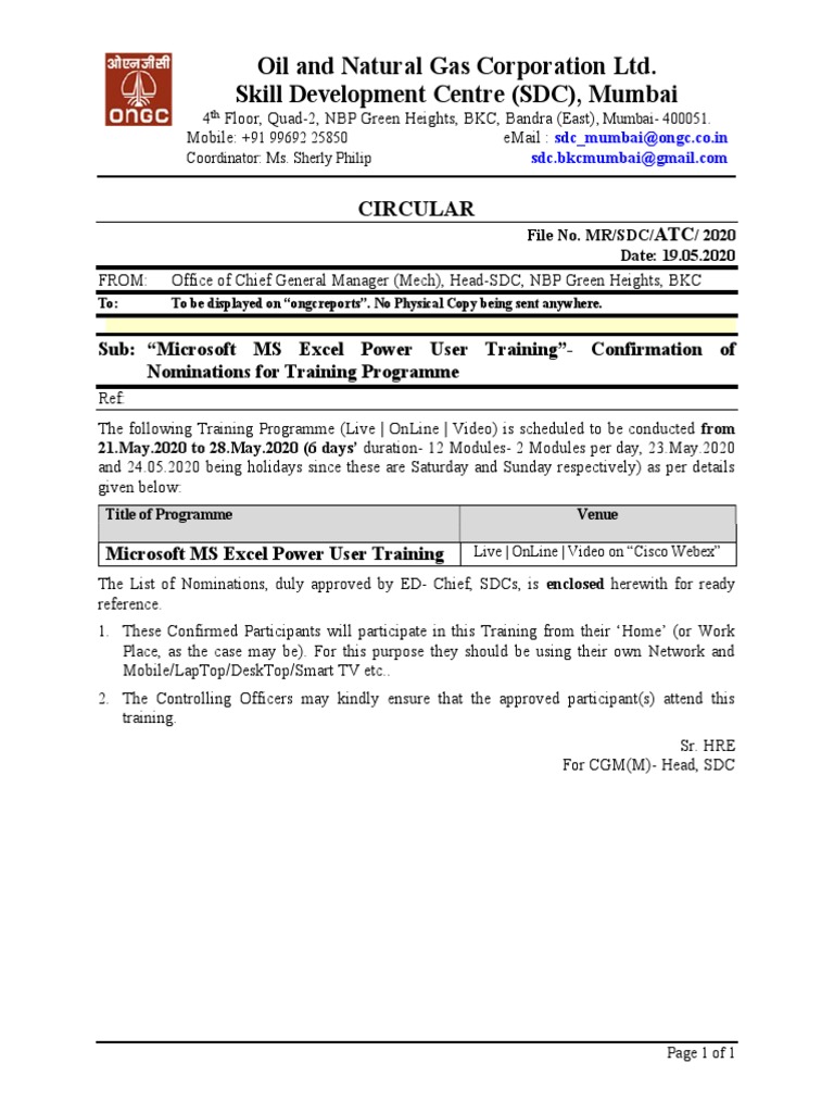 SDCM - Circular For PDF | PDF | Computing | Computing And Information ...