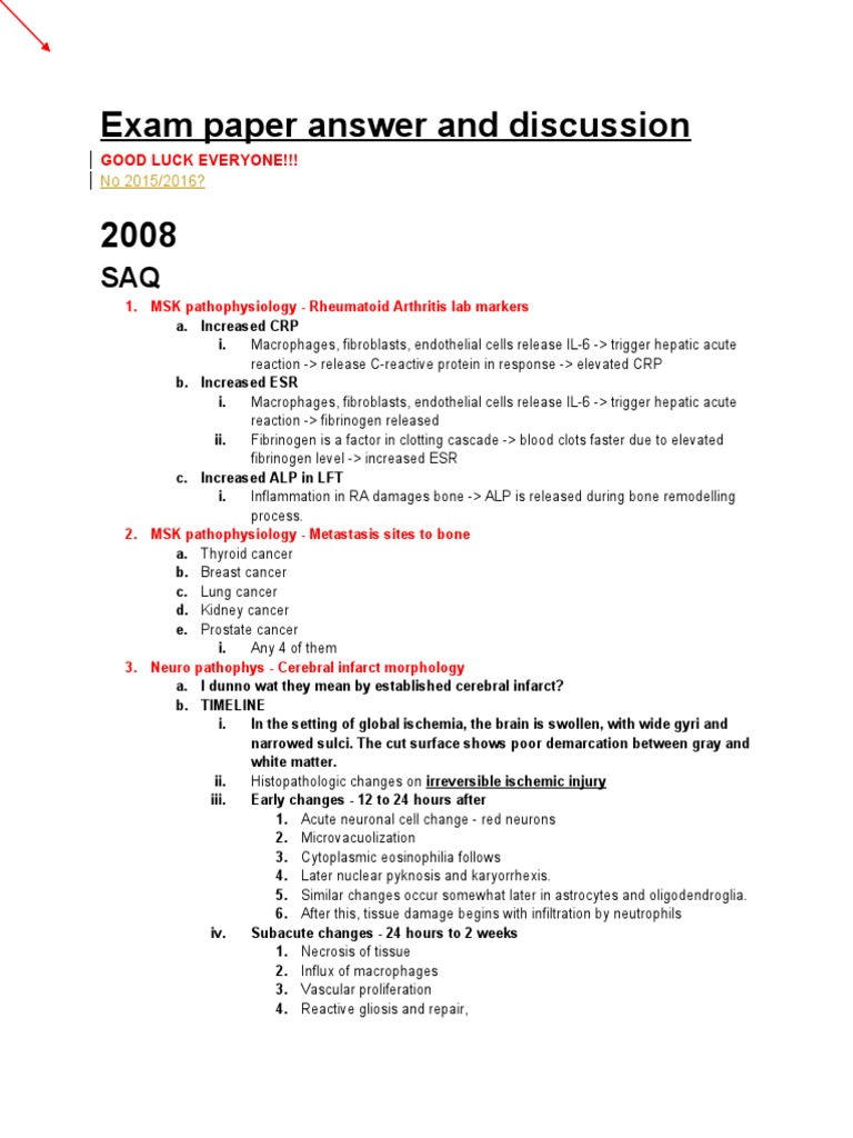GOOD ANSWERS 1 Past Paper Answers Sem 1 | PDF | Angiotensin | Auditory ...