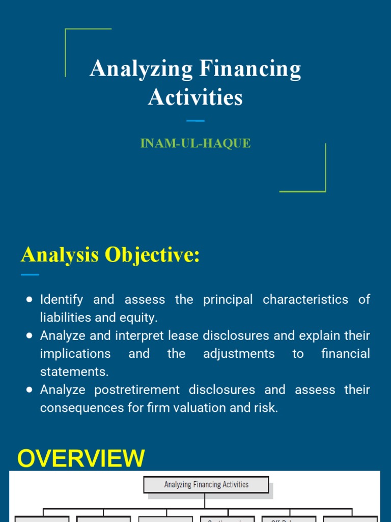 Financing Activities Analysis Overview | PDF | Bonds (Finance ...