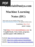 Machine Learning Notes - TutorialsDuniya | PDF | Computer Programming ...