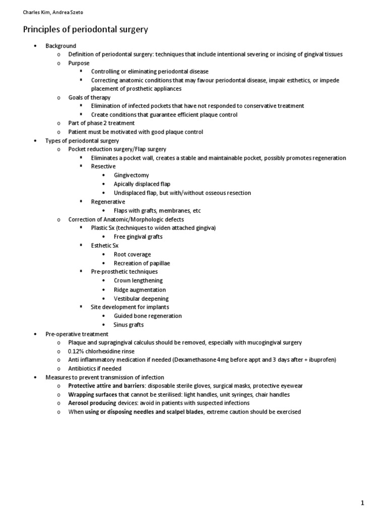Perio Notes PDF | PDF | Periodontology | Surgical Suture