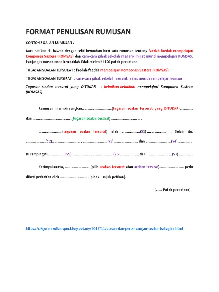 Format Penulisan Rumusan | PDF