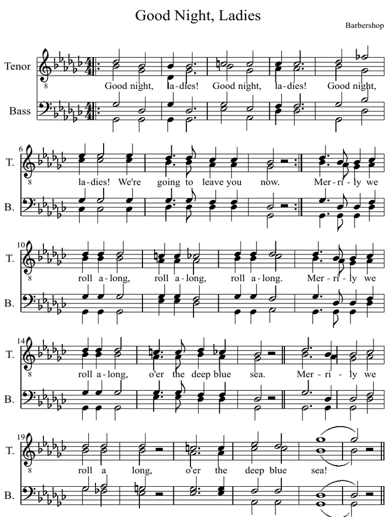 Good Night, Ladies | PDF