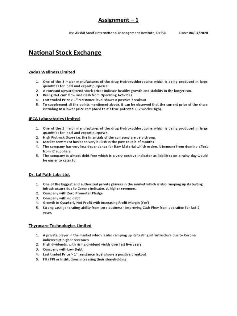 Akshit Saraf Assignment-1 | Download Free PDF | Stock Market Index ...