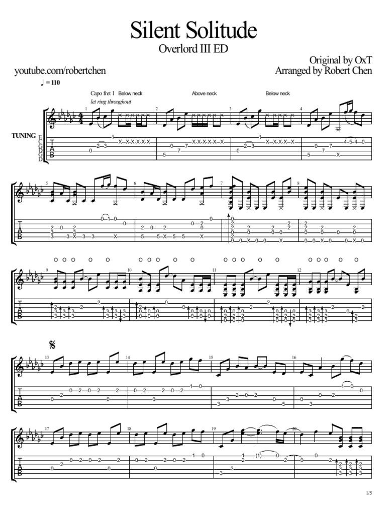 Overlord III ED: Silent Solitude Tab | PDF | Irish Musical Instruments ...