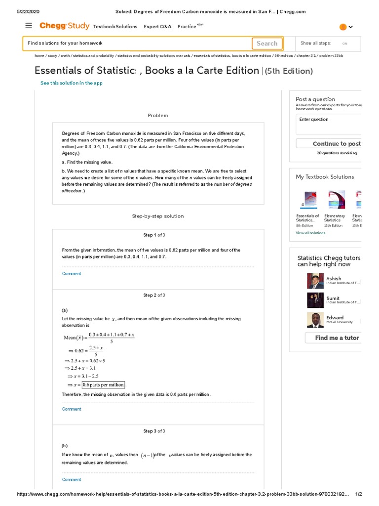 Essentials of Statistics, Books A La Carte Edition | PDF | Mean ...