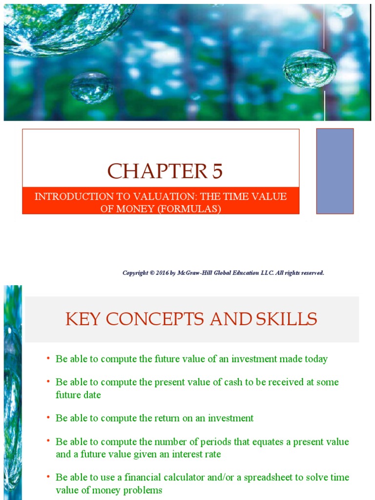 Introduction To Valuation: The Time Value of Money (Formulas ...