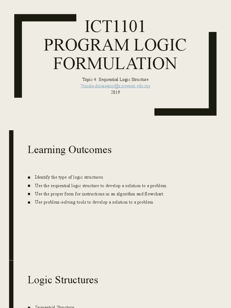 Topic 4 - Sequential Logic Structure | PDF | Algorithms | Interest