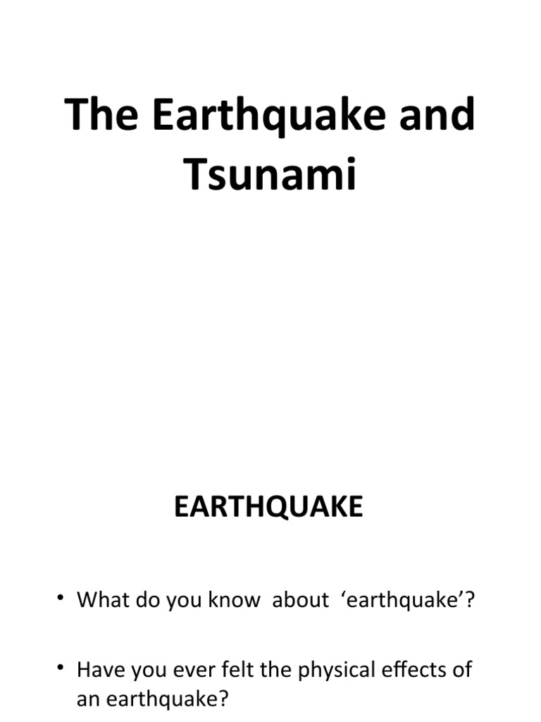 Understanding Earthquakes and Tsunamis | PDF