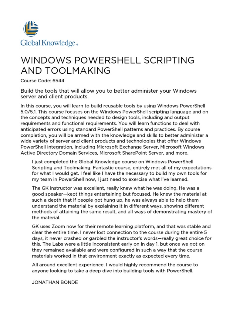 Windows Powershell Scripting and Toolmaking | PDF | Parameter (Computer Programming) | Debugging