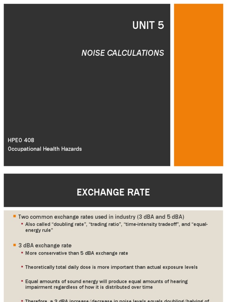 Unit 5: Noise Calculations | PDF | Noise | Applied And ...