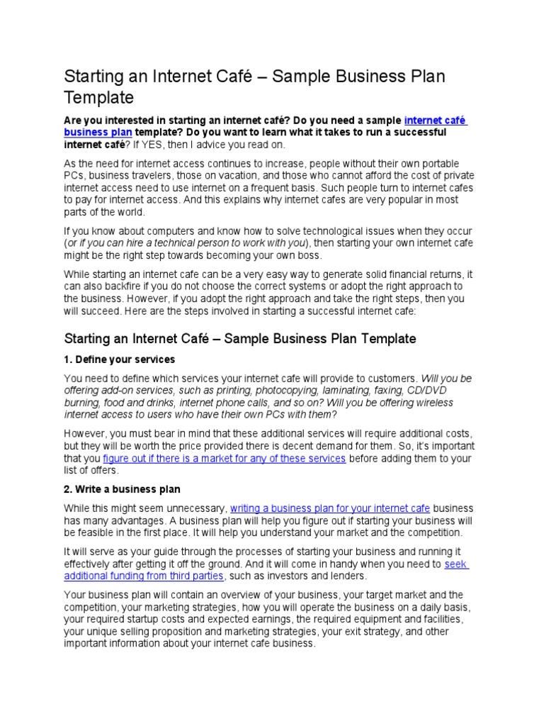 A Step-by-Step Guide to Starting a Successful Internet Café Business ...