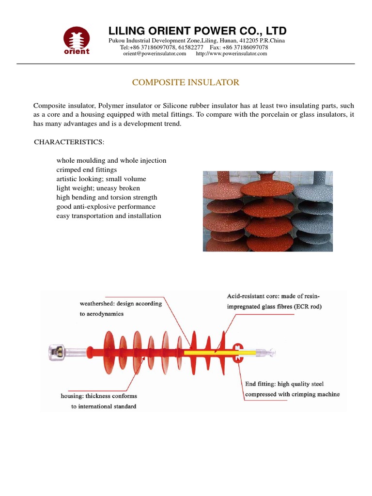 Orient-Polymer Long Rod Insulator - Silicone Rubber Composite Type ...