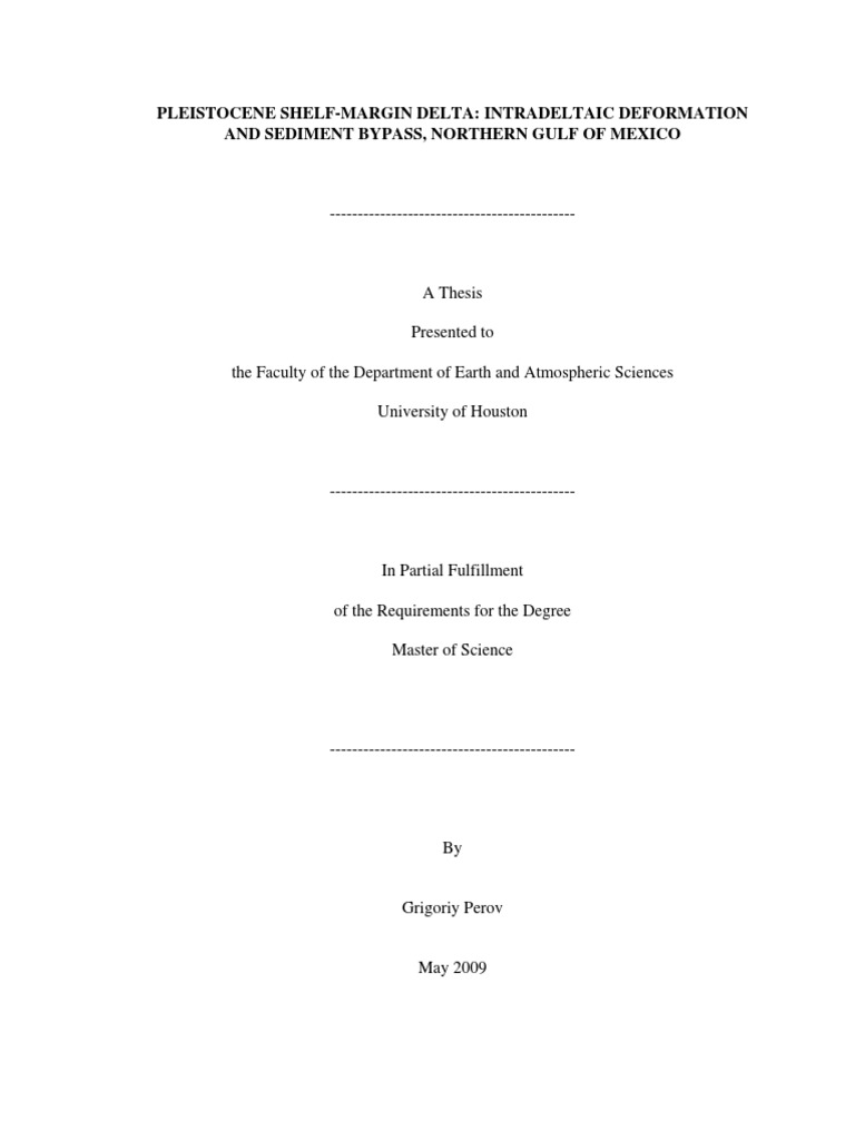 Pleistocene Shelf-Margin Delta: Intradeltaic Deformation and Sediment ...