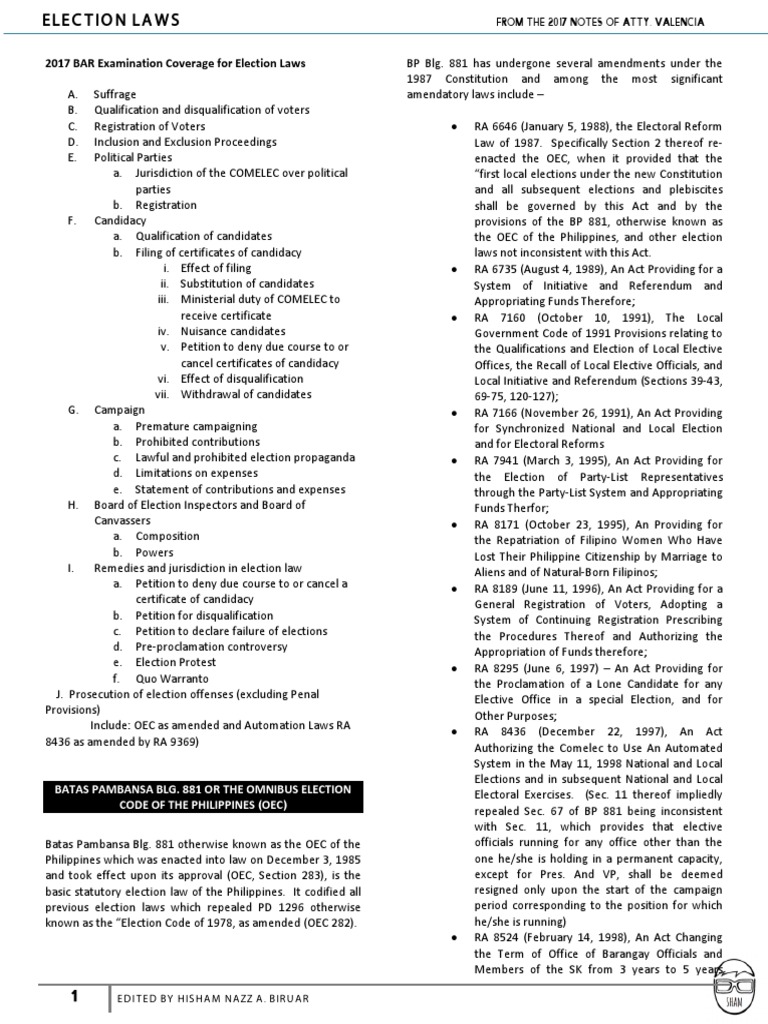 Election Law | PDF | Initiative | Constitutional Amendment