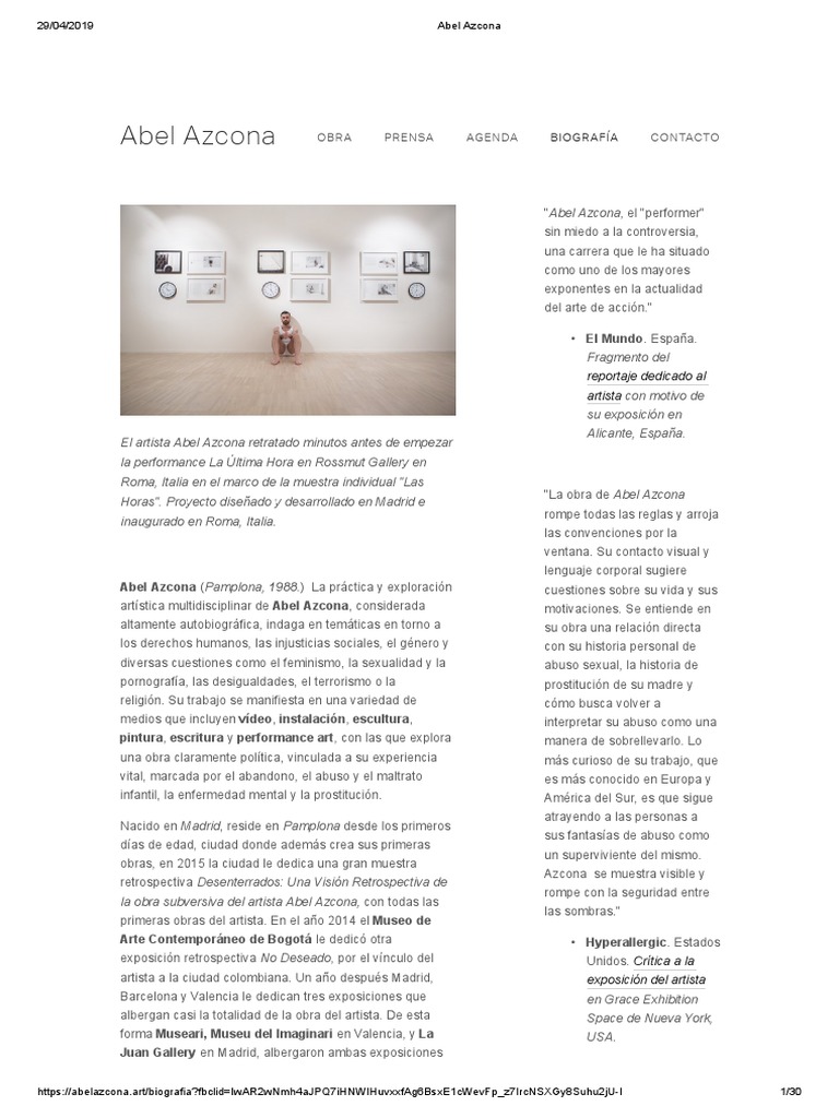 Abel Azcona | PDF | Biblioteca y museo | Artes (general)