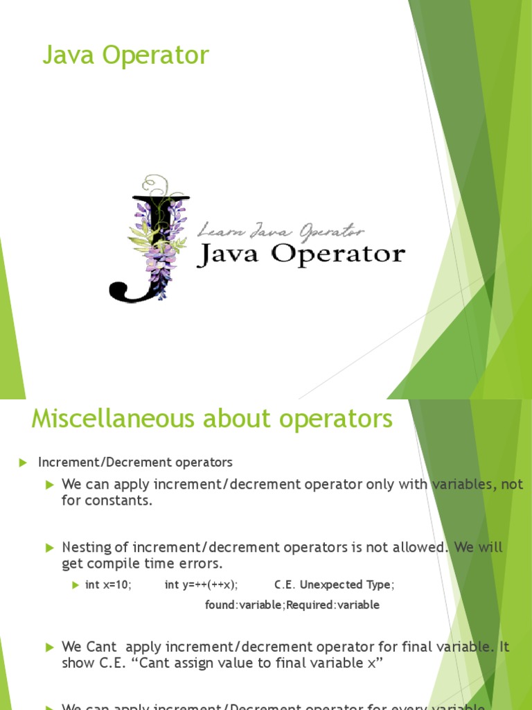 Operators | PDF | Integer (Computer Science) | Formalism (Deductive)