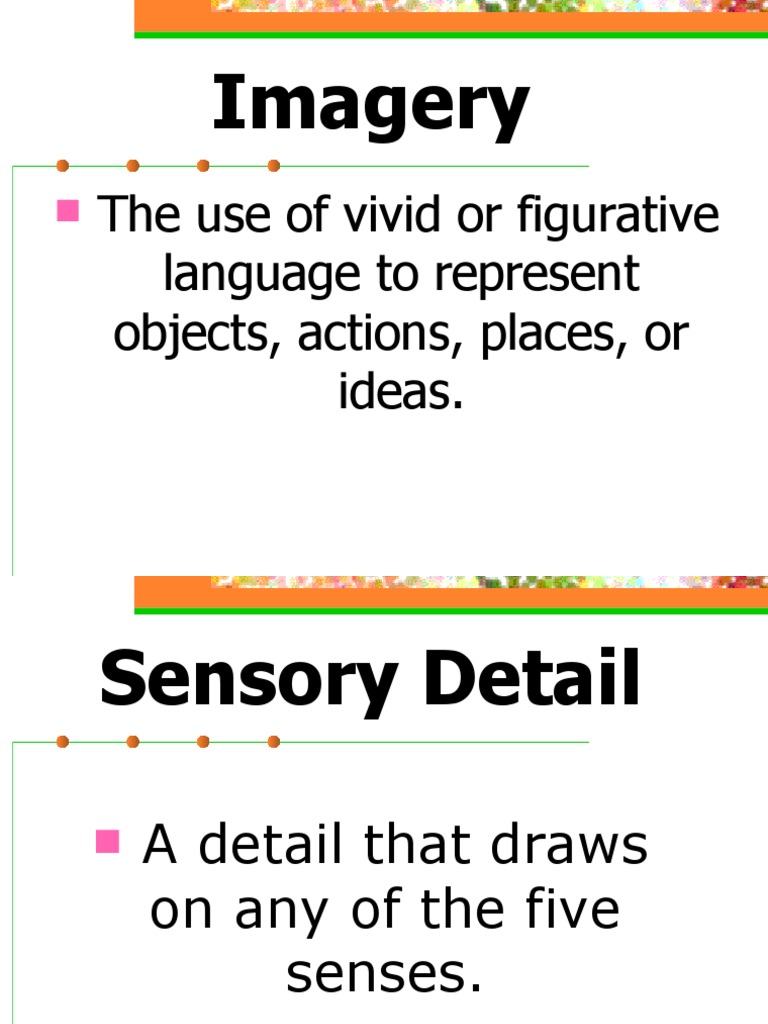 Sensory Detail HFVFGCN Imagery | PDF | Language Arts & Discipline | Poetry