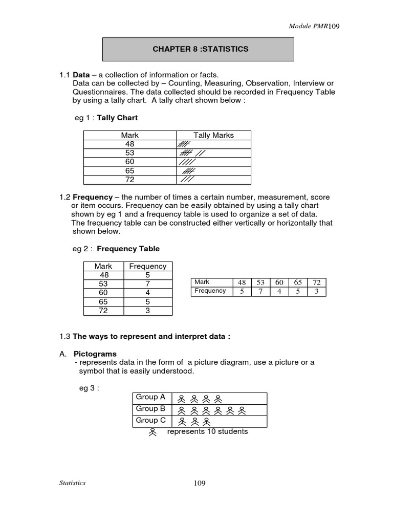 Chapter 8 Statistics | PDF