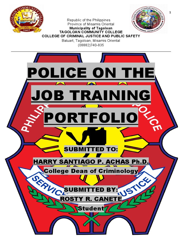 Police On The Job Training Portfolio | PDF | Police Officer | Police