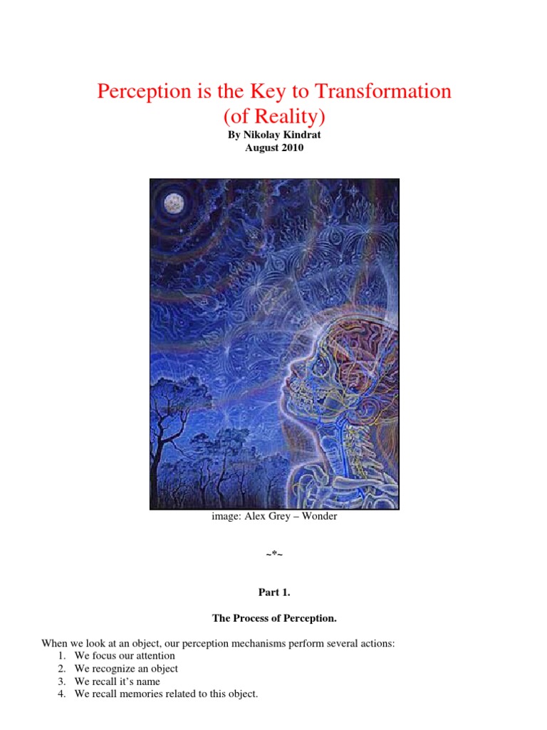 Perception Is The Key To Transformation | PDF | Perception | Experience