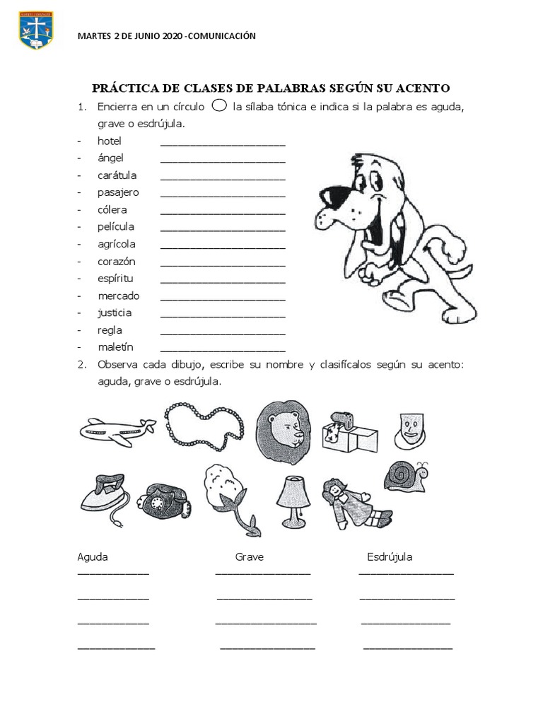 Clasificación de Palabras por Acento | PDF